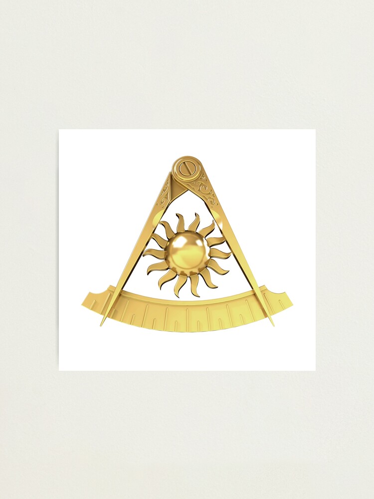 "Freemason Past Master Gold White Background Masonic" Photographic ...