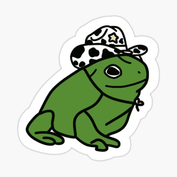 "Trendy frog" Sticker for Sale by junisstickers | Redbubble