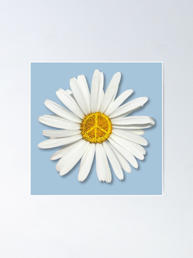 "Daisy Flower of Inner Peace - Symbol Sign - MOD Real - Pale Denim Blue ...