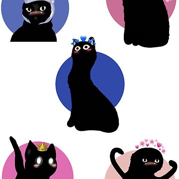 "Cursed cat drawing 5 pack / pattern" Art Board Print for Sale by ...