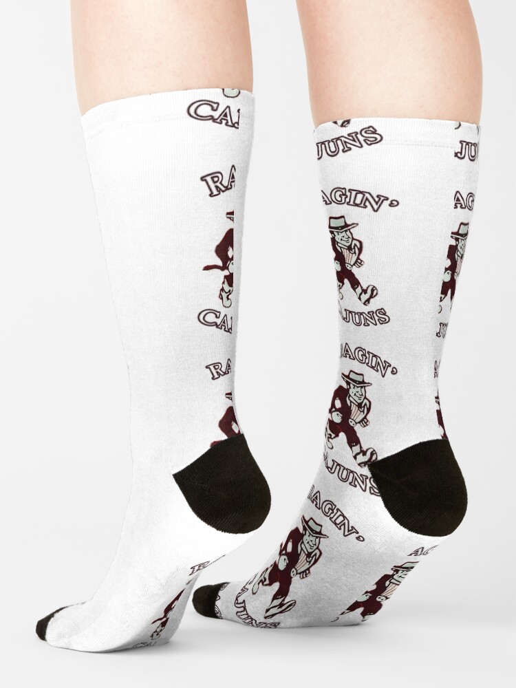 "ULL Ragin Cajuns Vintage Logo" Socks by jordansarcher | Redbubble