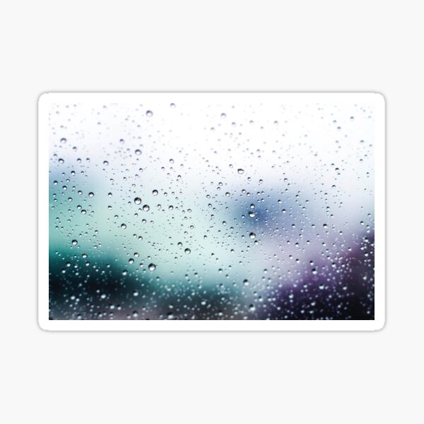 "Blur window with rain drops" Sticker for Sale by Manilla | Redbubble