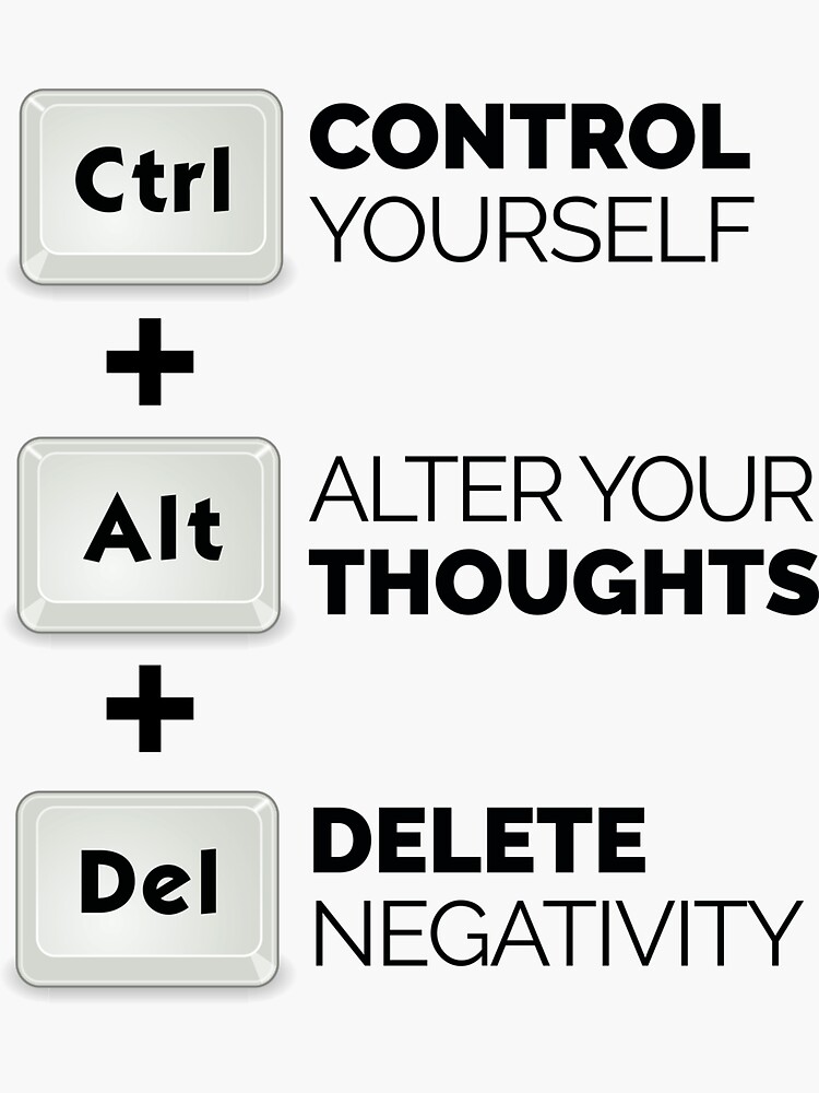 "ctrl alt delete computer support command" Sticker by designbaba ...