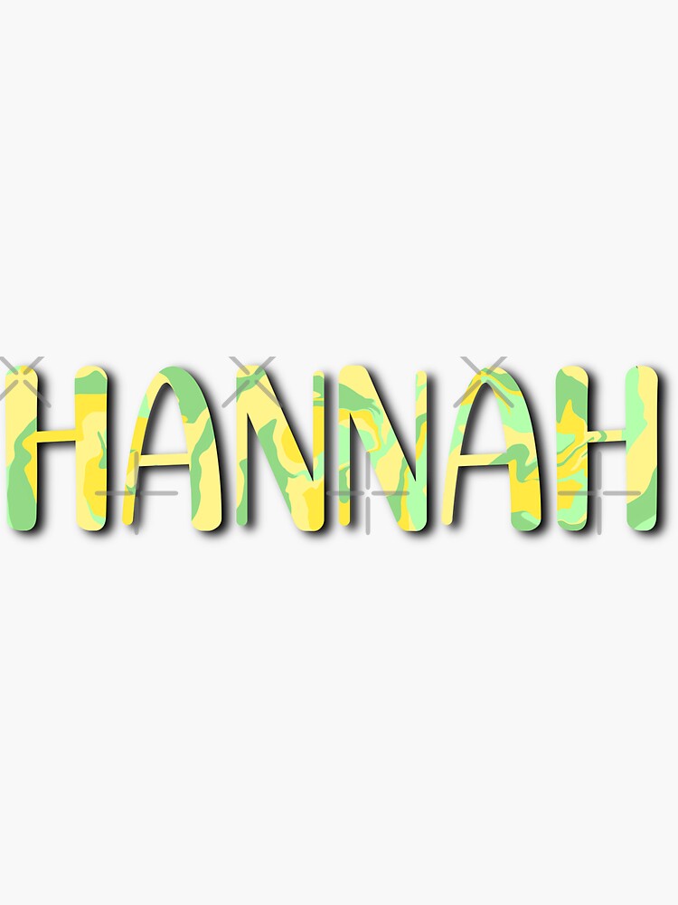 "Hannah" Sticker for Sale by dolphin1128 | Redbubble