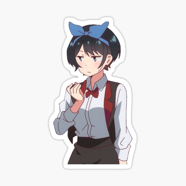 "Ruka smug rent a girlfriend" Sticker by SwampySoup | Redbubble