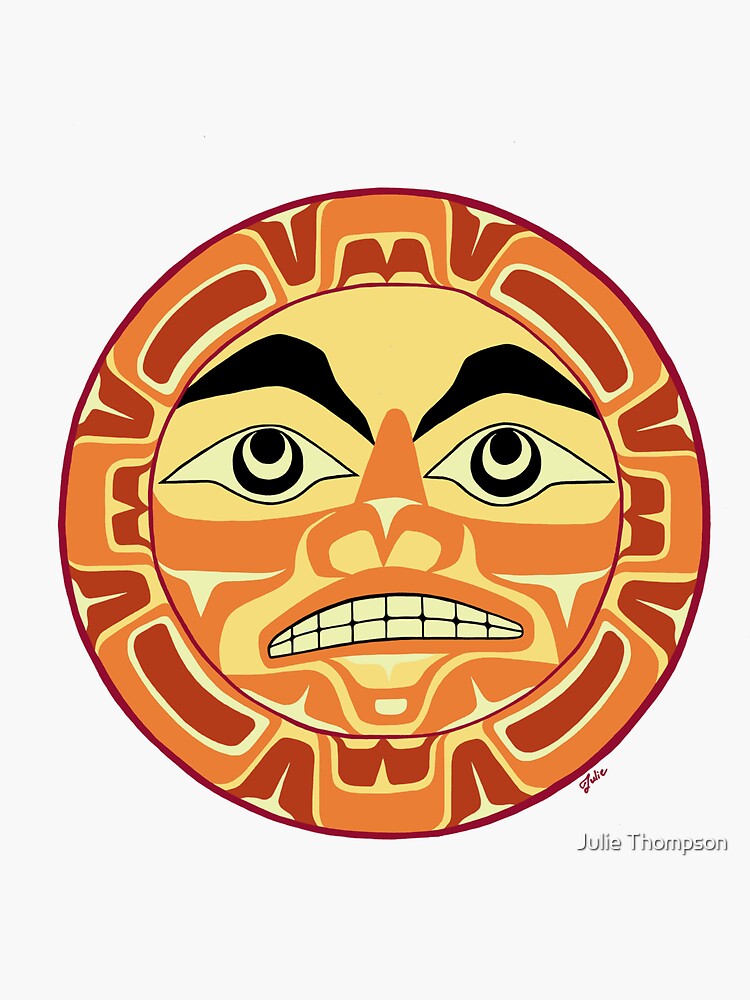 "Haida influenced PNW, Harvest Moon" Sticker for Sale by featherladyJT ...