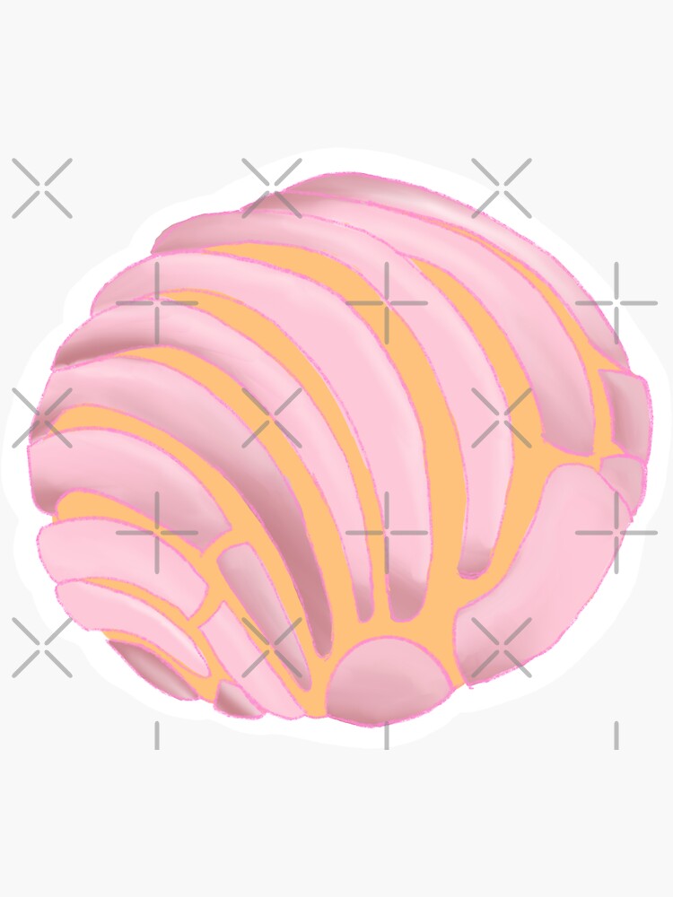 "Pink Concha" Sticker by KidderK1971 | Redbubble