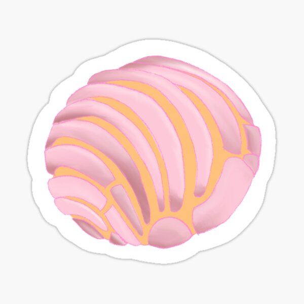 "Pink Concha" Sticker by KidderK1971 | Redbubble
