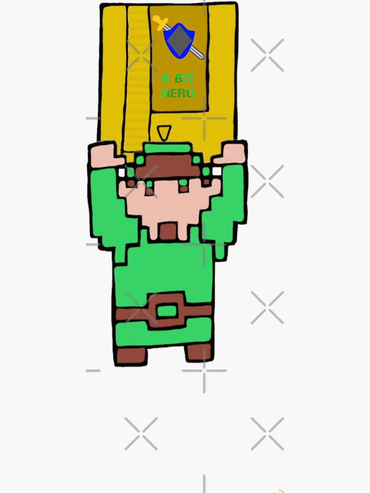 "8 bit hero" Sticker for Sale by Nosnakoh | Redbubble