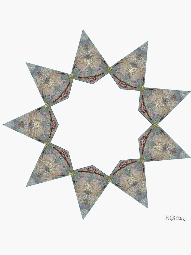 "Nine-Pointed Star II" Sticker for Sale by HQRtsy | Redbubble