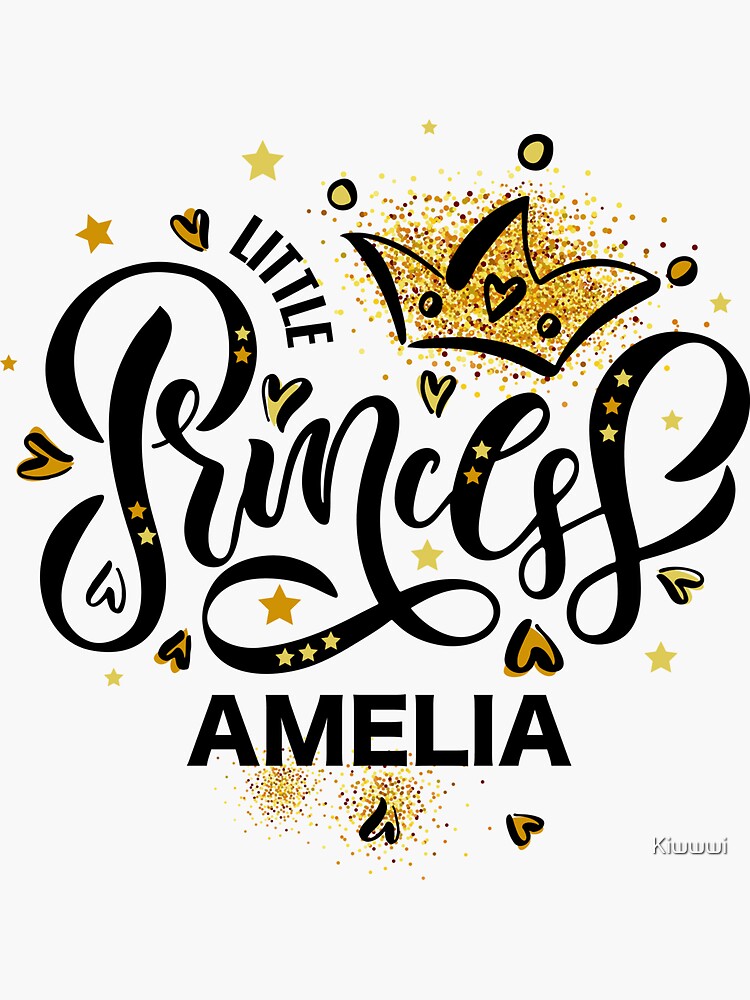 "Little princess Amelia cute baby girl" Sticker by Kiwwwi | Redbubble