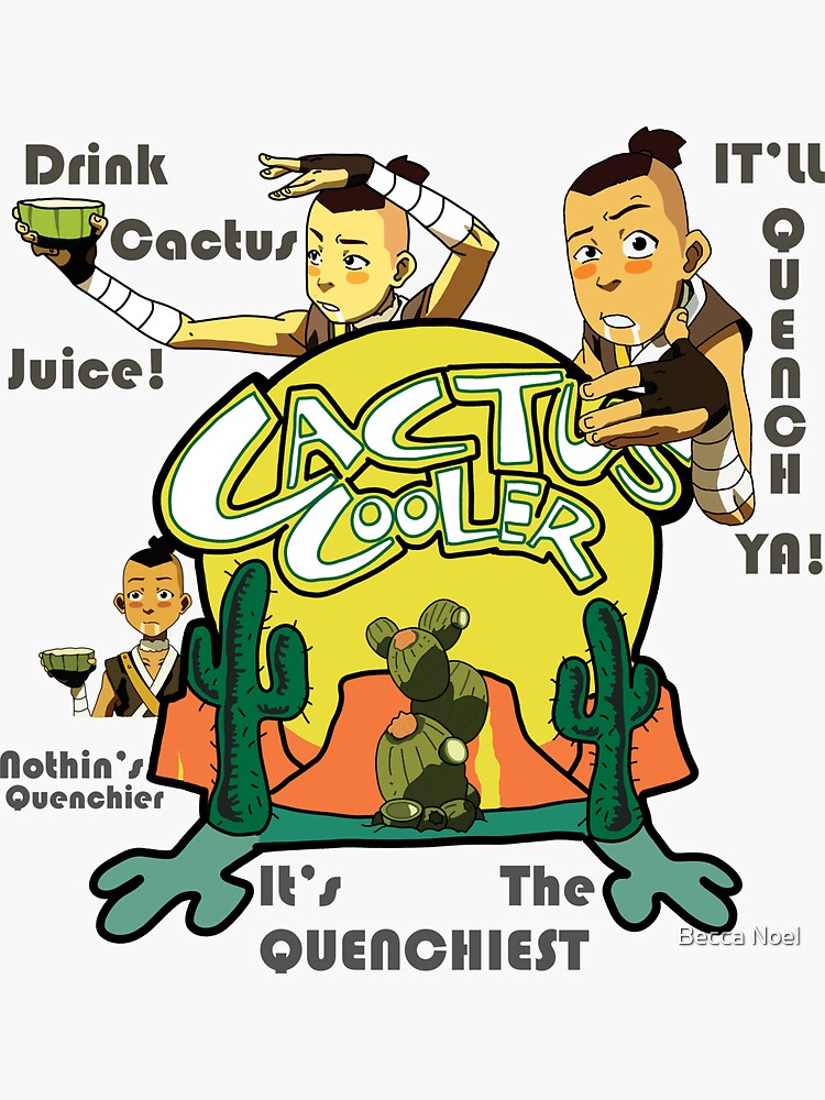 "Cactus Juice Cactus Cooler" Sticker for Sale by thecoloursof | Redbubble