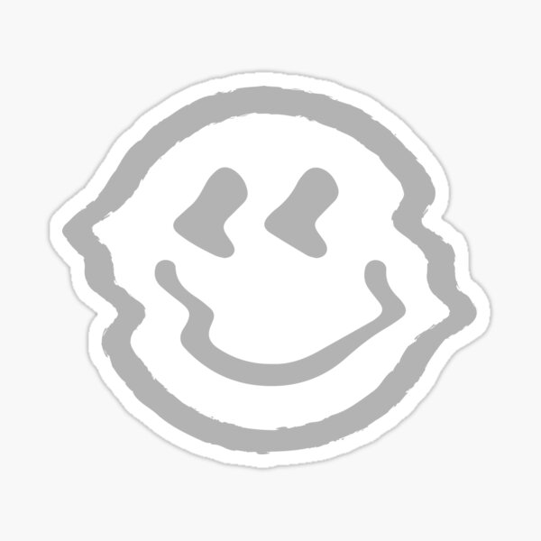 "Wavey Smiley Face" Sticker by Smileyapparel | Redbubble