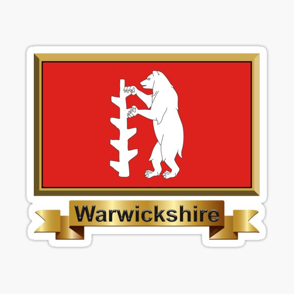 "Warwickshire Flag Stickers, Gifts, Masks & Products (N)" Sticker for Sale by mpodger | Redbubble