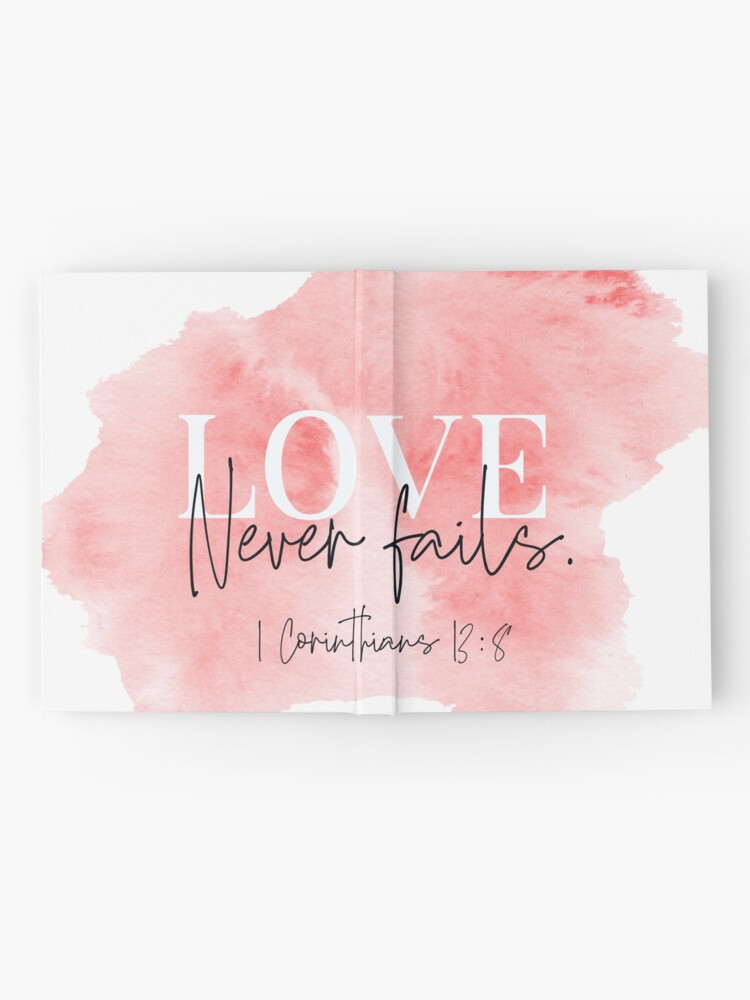 "Love Never Fails, 1 Corinthians 13:8, Bible Verse, Watercolor ...