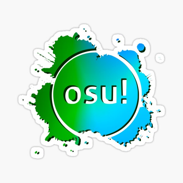 "Design osu! Green / Blue" Sticker by XanderDreams | Redbubble