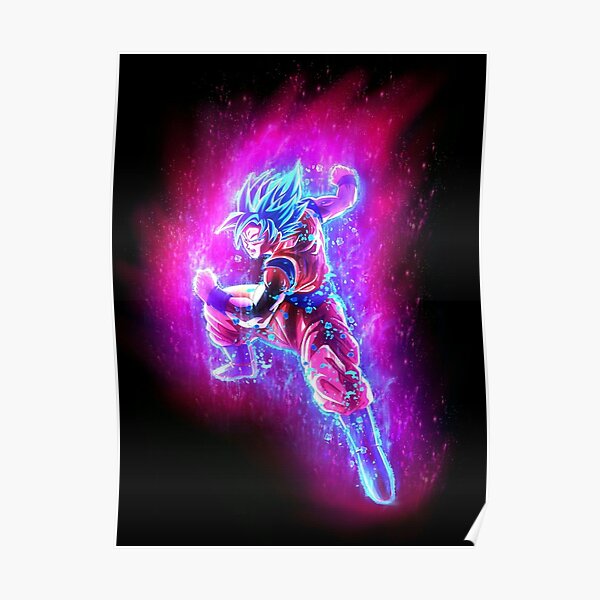 Goku Super Saiyan Blue Kaioken Poster For Sale By Ahmedtaki Redbubble