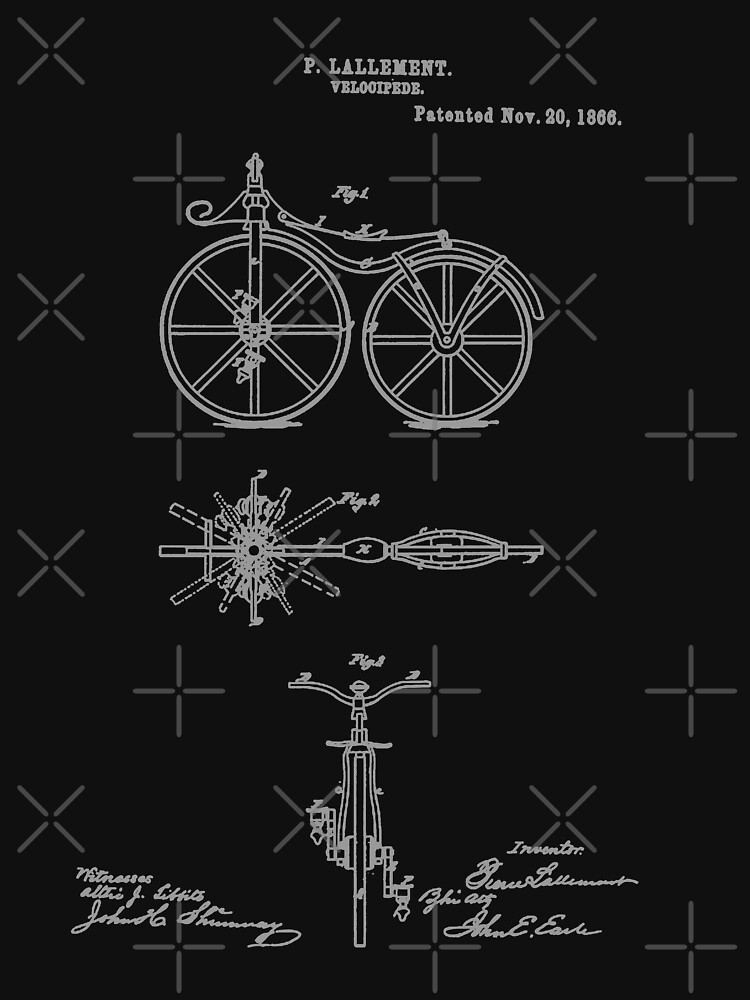 "Bike Lallement Velocipede 1866" T-shirt for Sale by SportsT-Shirts ...