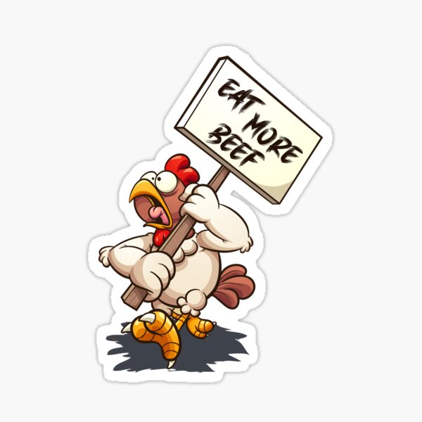 "Eat More Beef" Sticker for Sale by HappySchnapper | Redbubble