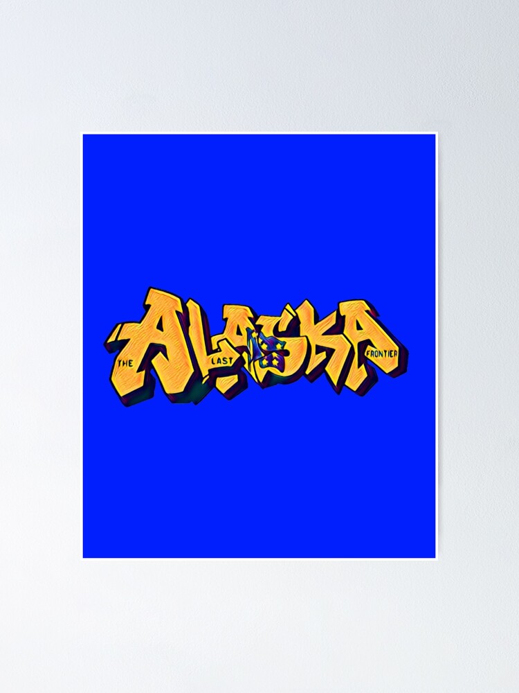 Póster «Placa de Alaska (bandera de Alaska) por Graffiti Muscle» de ...