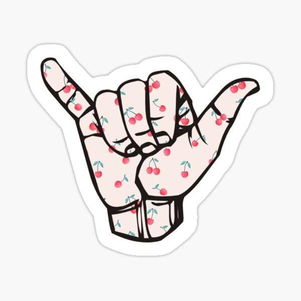 "Cherry Hand Sign" Sticker for Sale by SimplyStylez | Redbubble