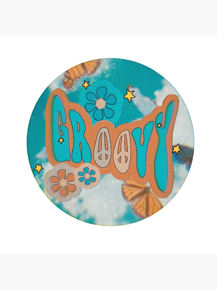 "groovy hippie sticker" Sticker for Sale by monikizz | Redbubble