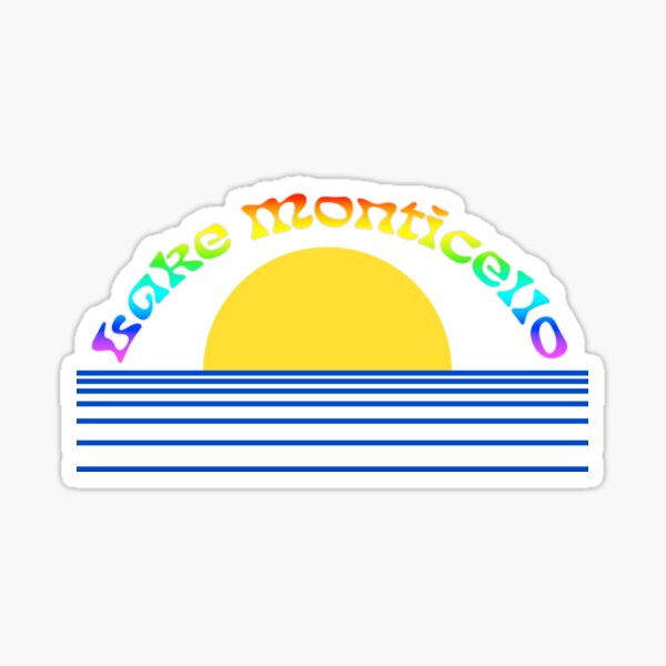 "lake monticello rainbow" Sticker for Sale by lmgear | Redbubble