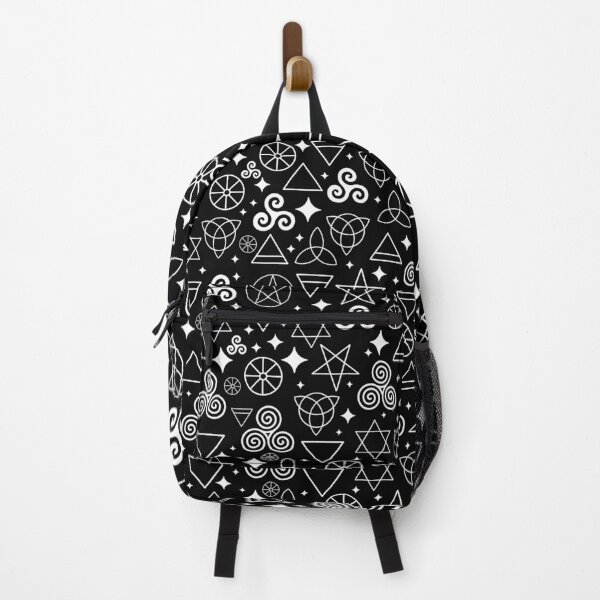 "Wicca Witch Pagan Symbols Pattern" Backpack for Sale by Gsallicat ...
