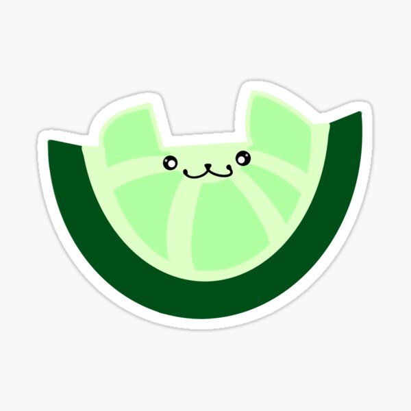 "Lime kitty" Sticker for Sale by blukalulu | Redbubble