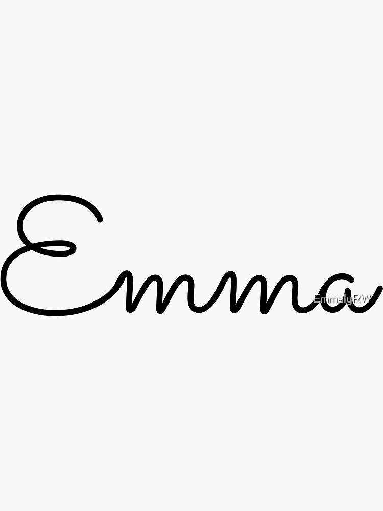 "Emma Signature" Sticker by EmmalyRW | Redbubble