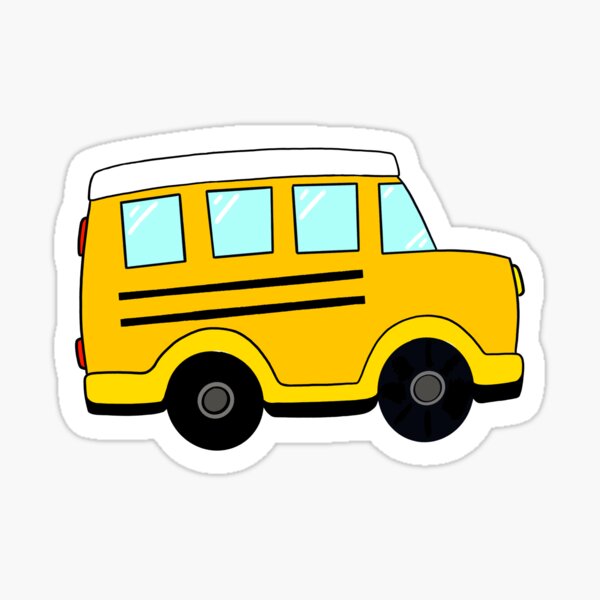 "Yellow School Bus" Sticker for Sale by FosterThoseArts | Redbubble