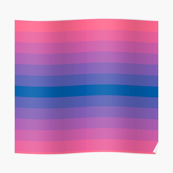 Póster «colores de la bandera bi bisexual (degradado azul rosa púrpura ...