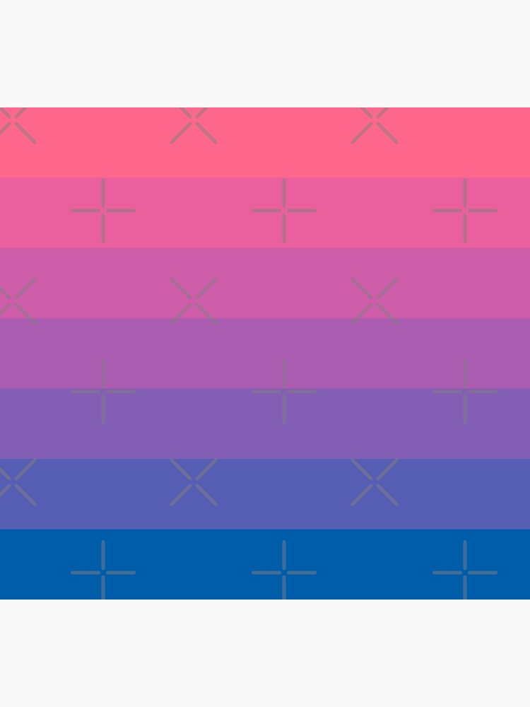 Pegatina «colores de la bandera bi bisexual (patrón degradado de rosa a ...
