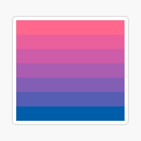 Pegatina «colores de la bandera bi bisexual (patrón degradado de rosa a ...