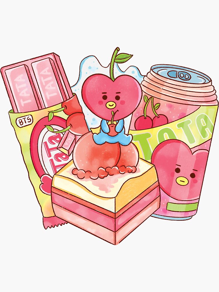 "TATA V BTS BT21" Sticker for Sale by BeemwArt | Redbubble