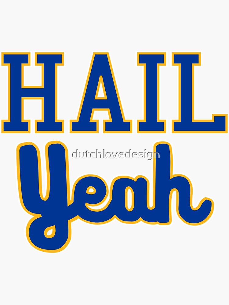 "Hail Yeah Script Panthers" Sticker by dutchlovedesign | Redbubble