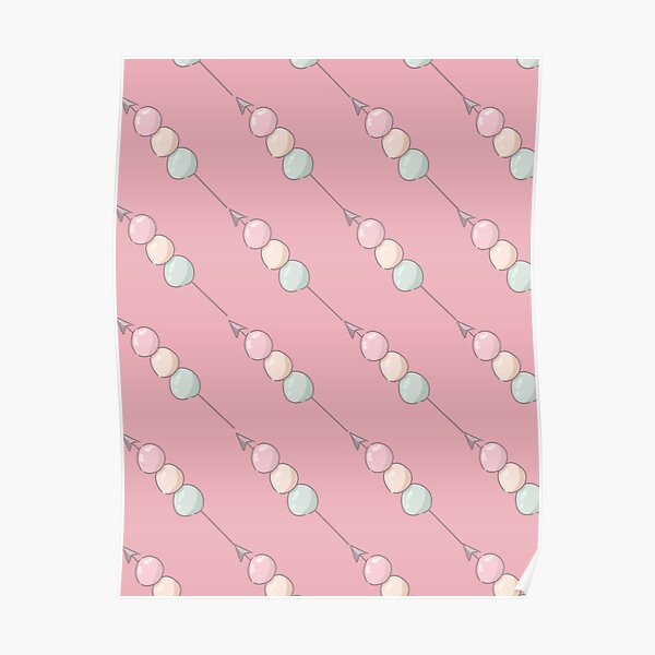 "Japanese Dango Wallpaper" Poster by Kleoshe | Redbubble