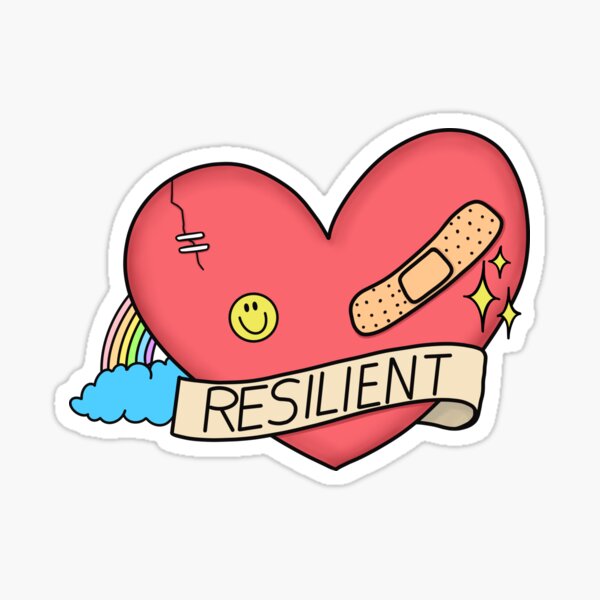 "Resilient Wounded Heart" Sticker for Sale by PlasticRainbow | Redbubble