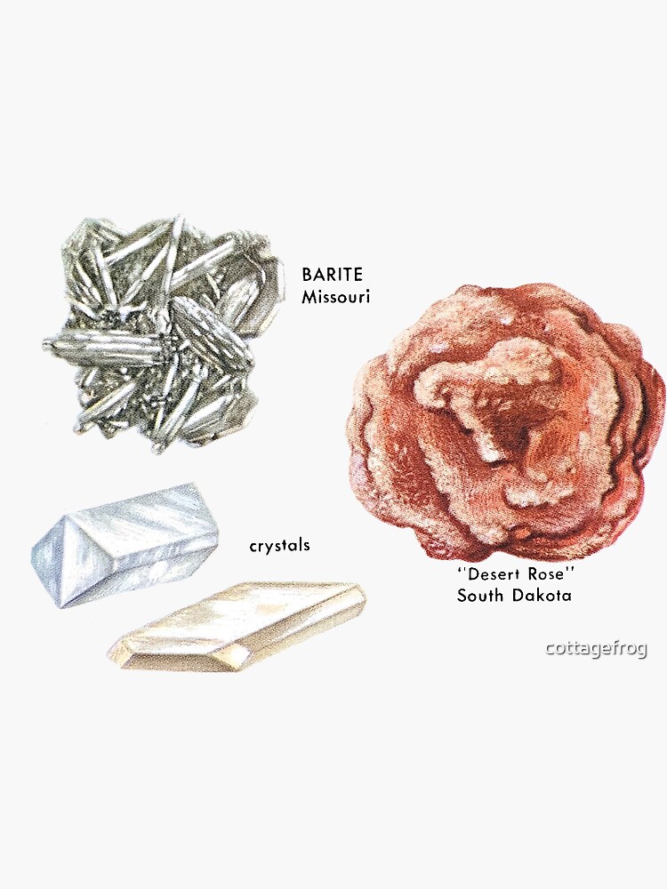 "barite minerals" Sticker for Sale by cottagefrog | Redbubble