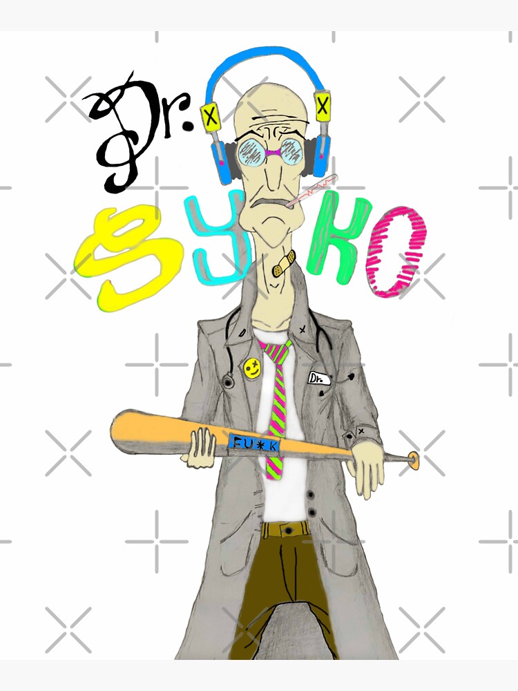 "dr.syko" Sticker by vishwanarain | Redbubble