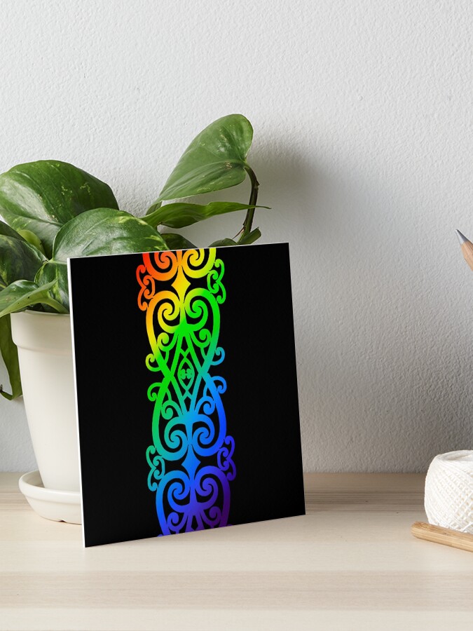 "Rainbow Colorful Māori Koru - Denotes New Beginnings" Art Board Print ...