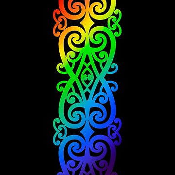 "Rainbow Colorful Māori Koru - Denotes New Beginnings" Art Board Print ...
