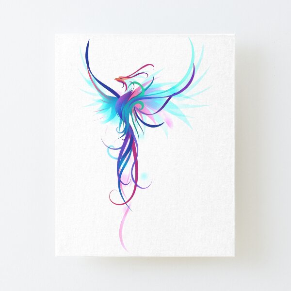 "Fantastic Blue-Pink Phoenix" Mounted Print for Sale by DezinerFiles ...