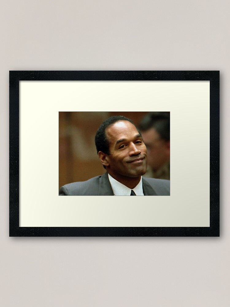 "OJ Simpson Smiling" Framed Art Print for Sale by KENNYOUT3 | Redbubble