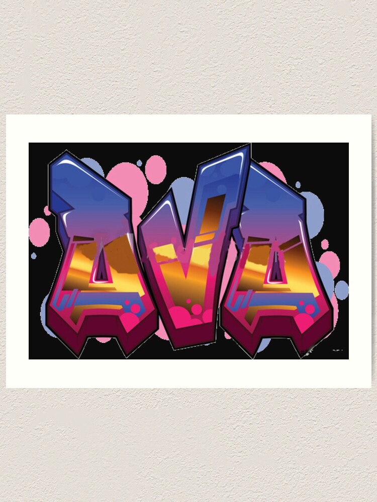 "Ava Name in graffiti" Art Print for Sale by Shieldsy43 | Redbubble