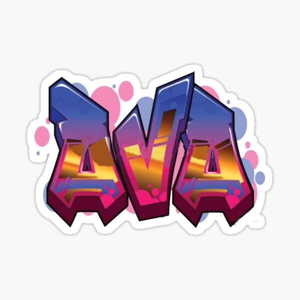 "Ava Name in graffiti" Sticker by Shieldsy43 | Redbubble