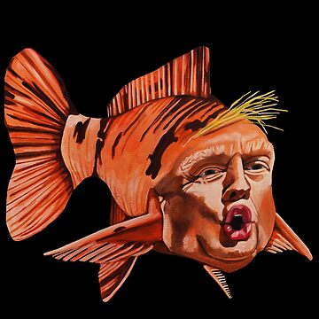 "Fish Face Trump" Sticker for Sale by wildjellybeans | Redbubble