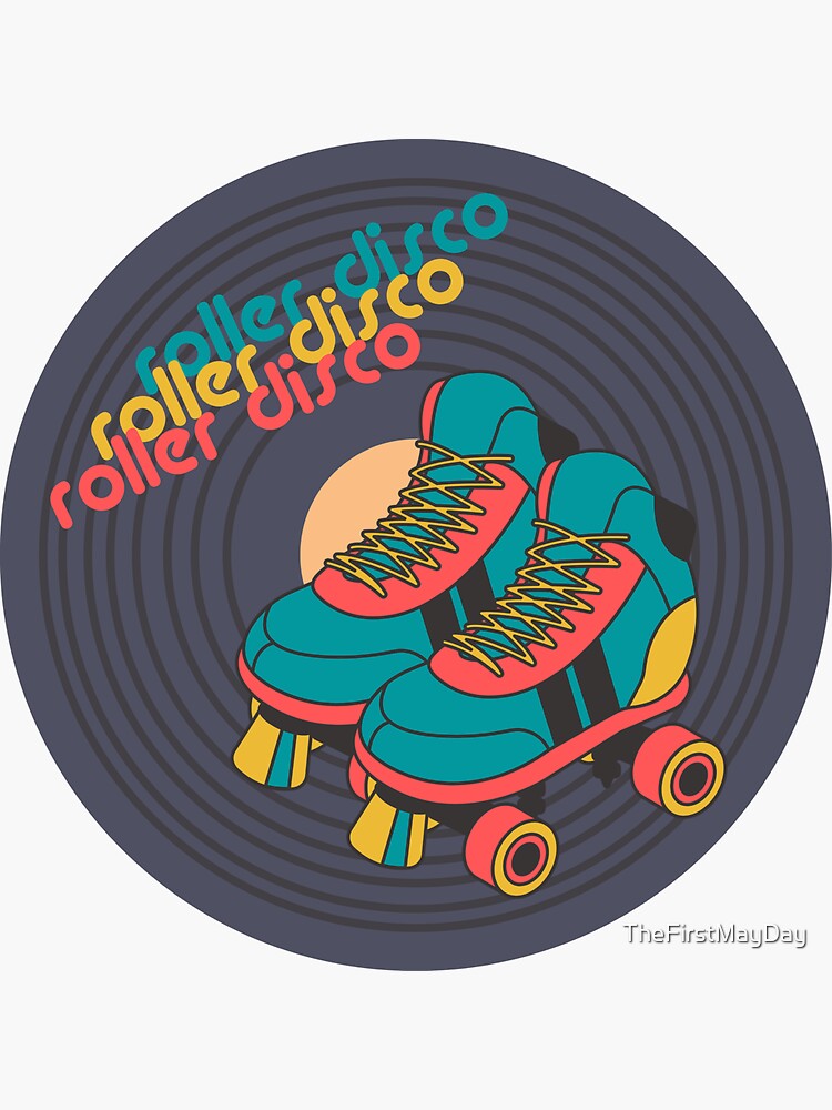 "retro roller skate disco" Sticker for Sale by TheFirstMayDay | Redbubble
