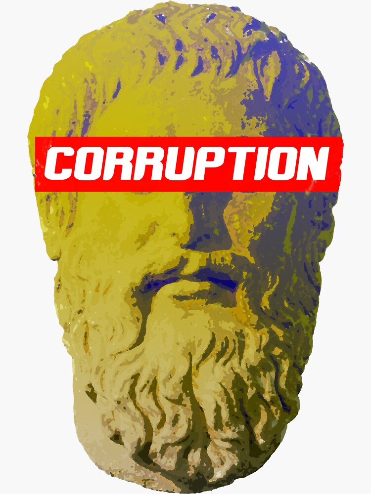 "Corruption" Sticker by Mlg1103 | Redbubble