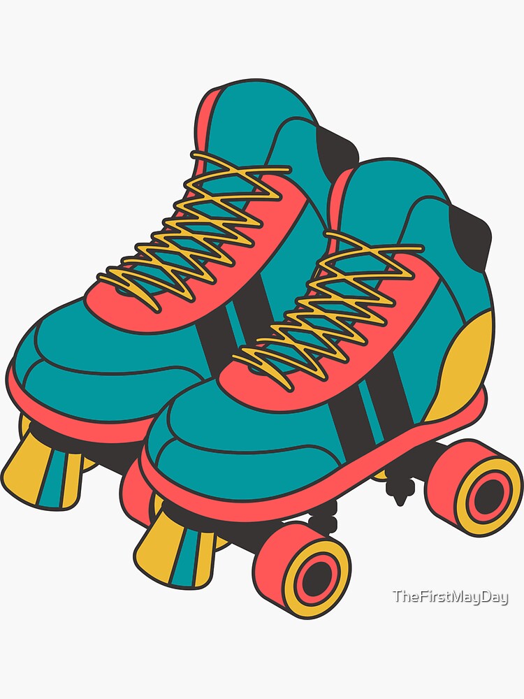 "retro roller skate disco" Sticker for Sale by TheFirstMayDay | Redbubble